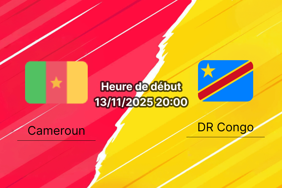 Pronostic Cameroun – DR Congo : Barrage Coupe du Monde 2026